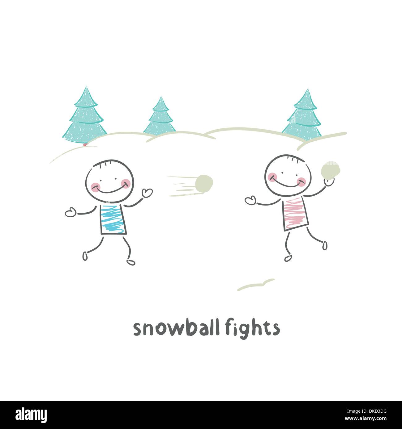 Snow on hair Stock Vector Images - Alamy