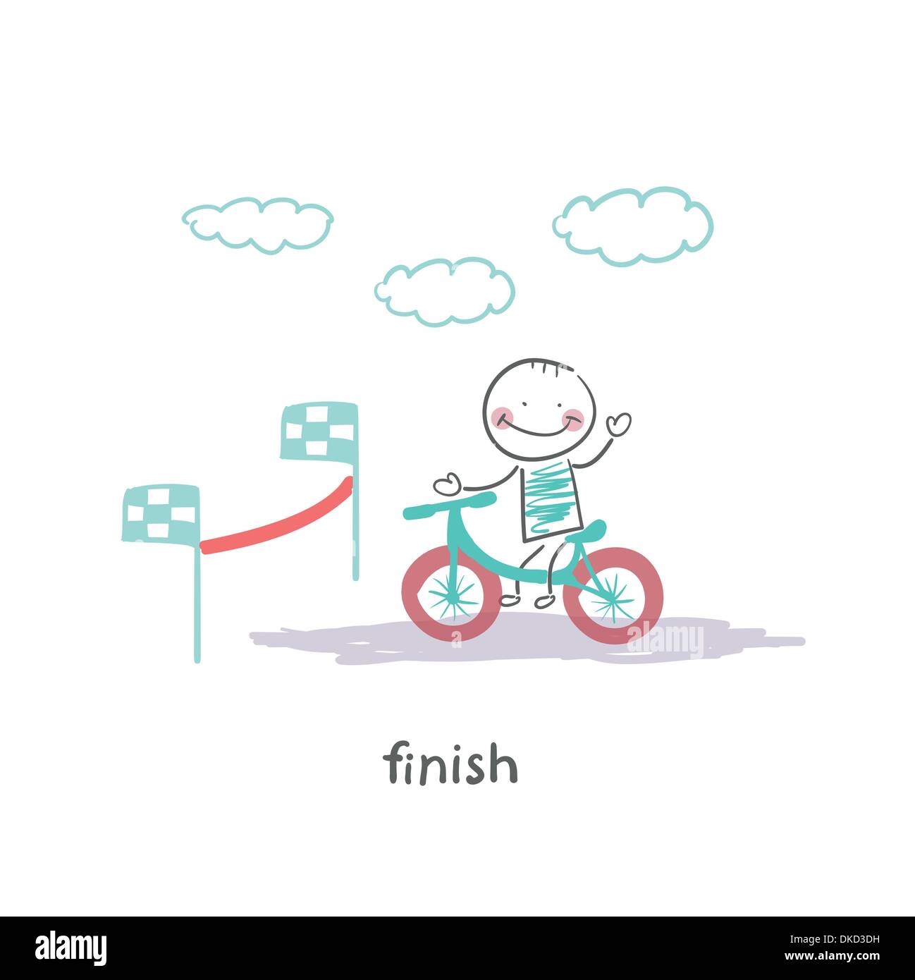 Sprinting to the finish Stock Vector Images - Alamy