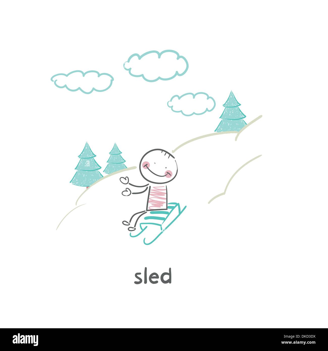 Little sled Stock Vector Images - Alamy