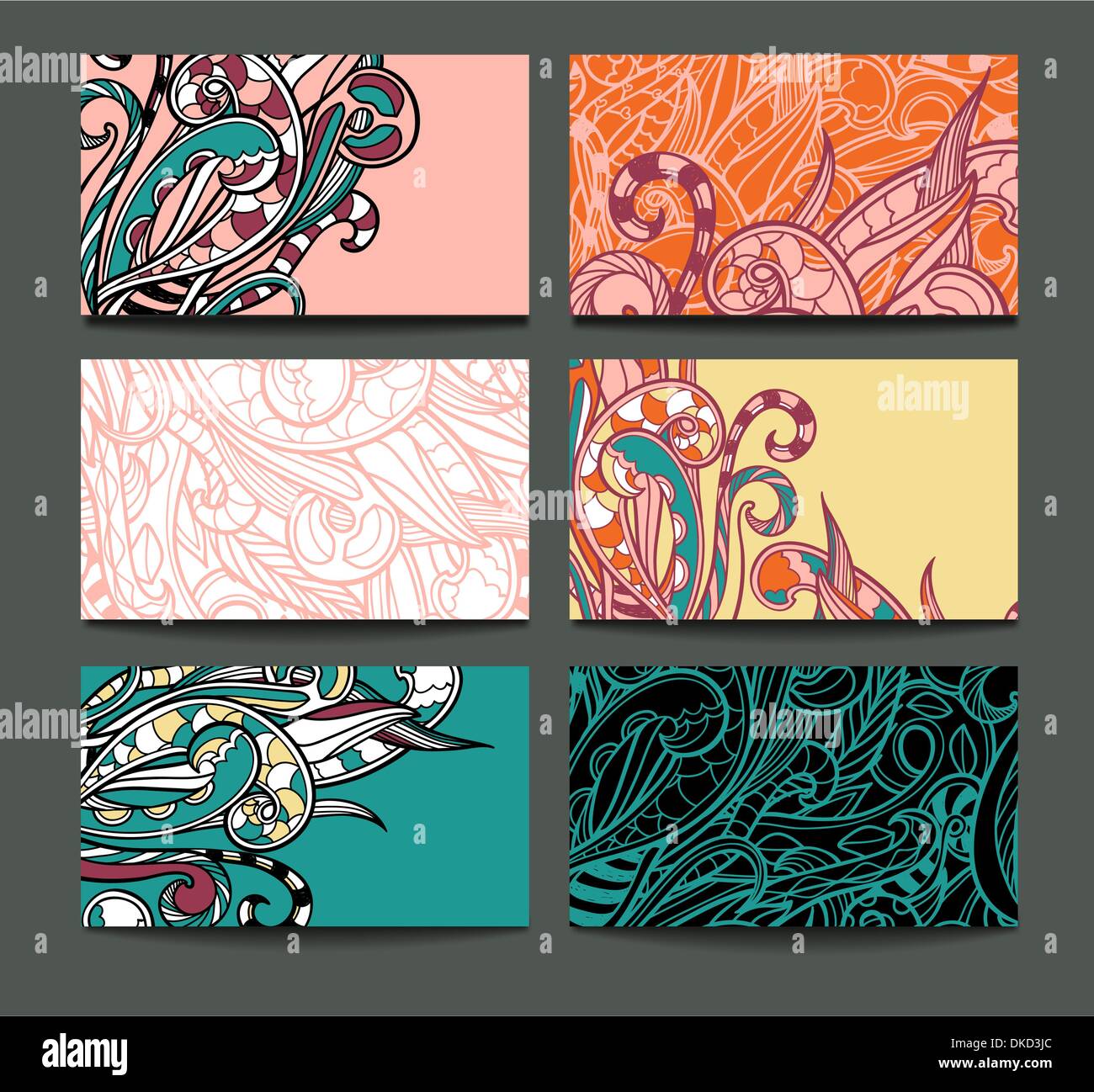 vector set of abstract colorful cards Stock Vector Image & Art - Alamy