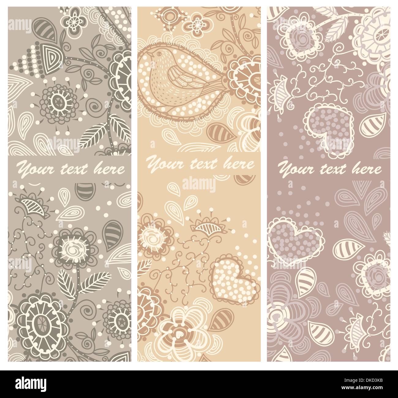 vector set of floral cards Stock Vector Image & Art - Alamy