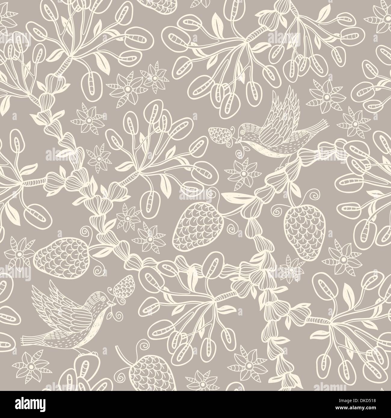 vector floral seamless pattern Stock Vector Image & Art - Alamy