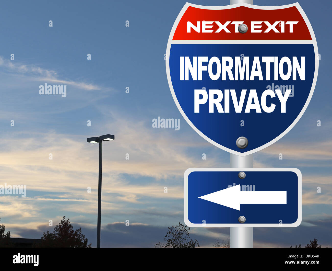 Information privacy road sign Stock Photo - Alamy