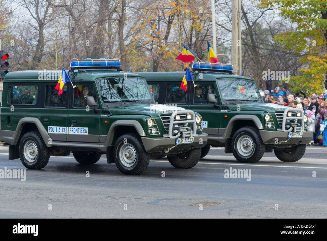 Romanian Border Police Iveco Massif 4x4 cars - December 1st, Parade on ...