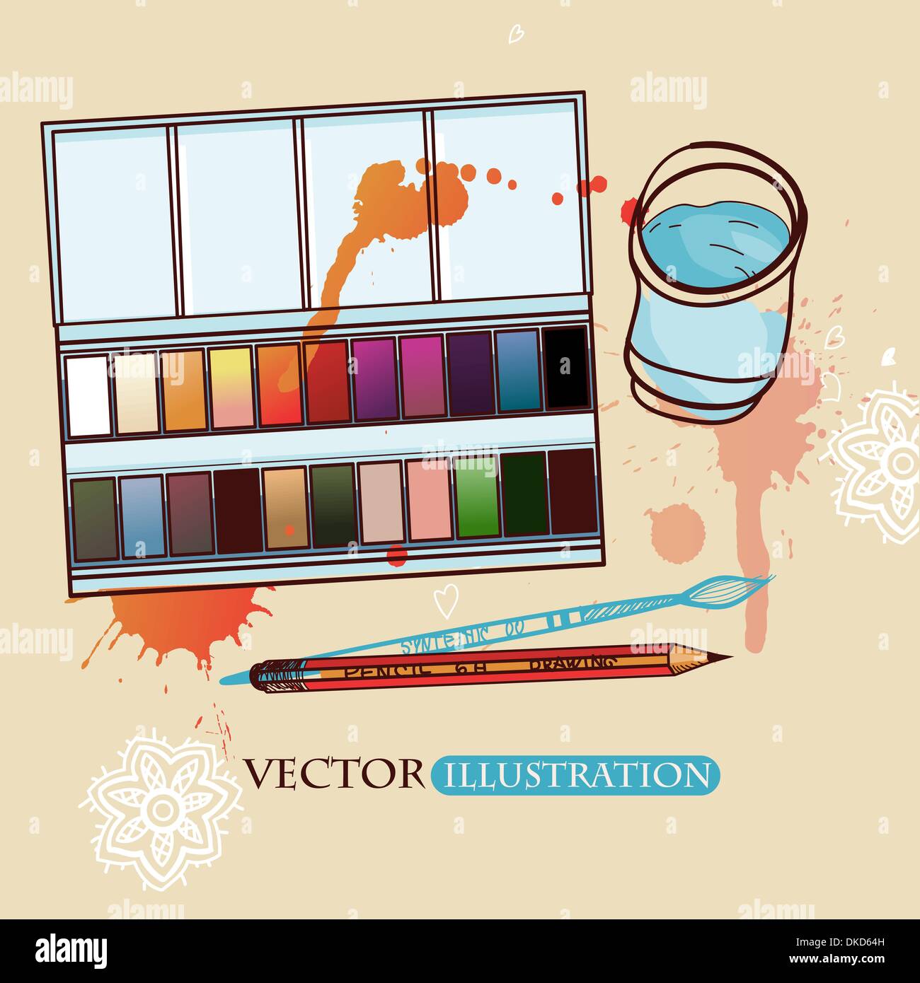 vector illustration of artistic tools Stock Vector Image & Art - Alamy