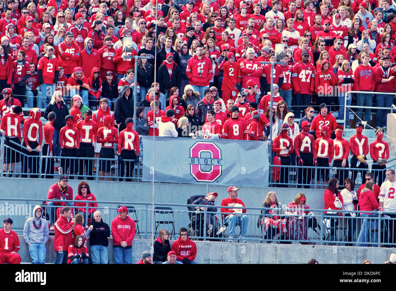 Nov. 5, 2011 - Columbus, Ohio, U.S - The Ohio State Buckeyes student ... Nov. 5, 2011 - Columbus, Ohio, U.S - The Ohio State Buckeyes student ...