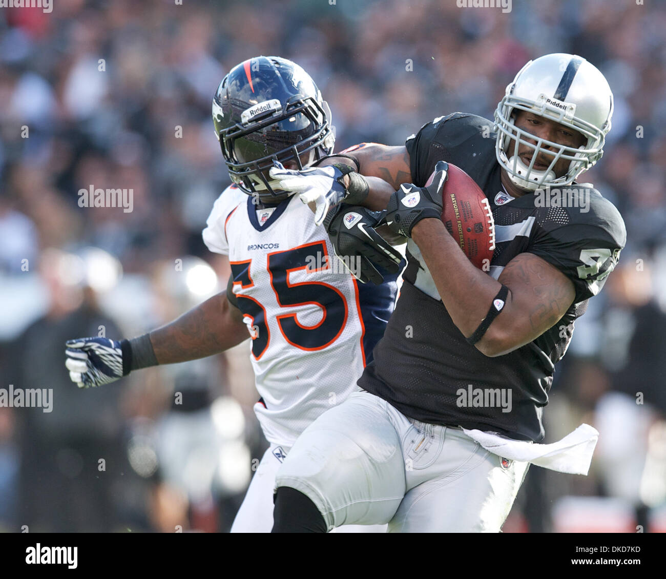 Nov. 6, 2011 - Oakland, California, U.S - Raiders fullback Marcel Reece ...