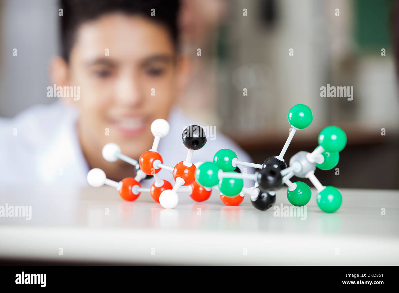 Molecular Structure On Desk Stock Photo - Alamy