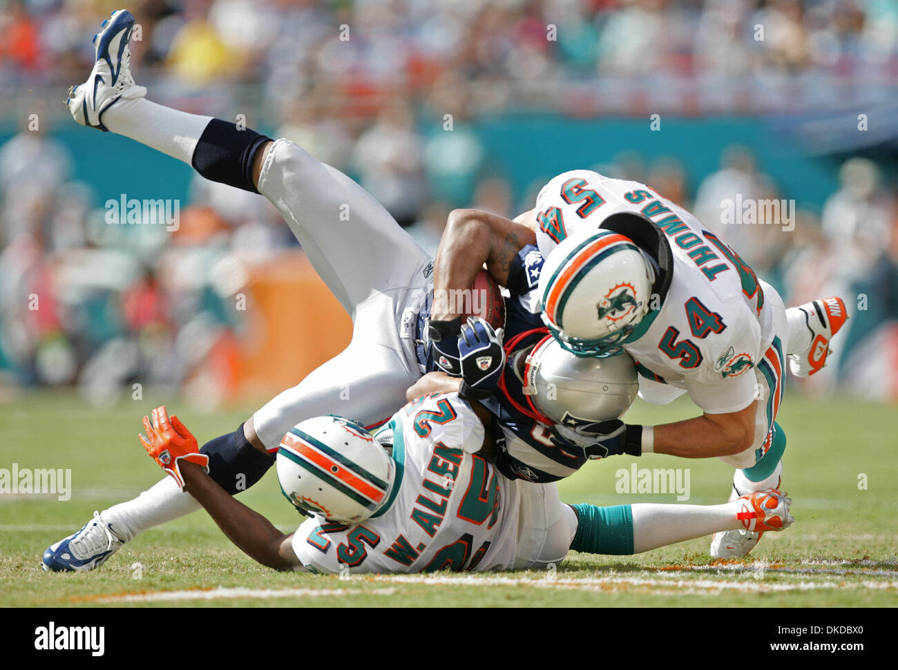 Dec 10, 2006; Miami Gardens, FL, USA; Dolphins Will Allen and Zach ...