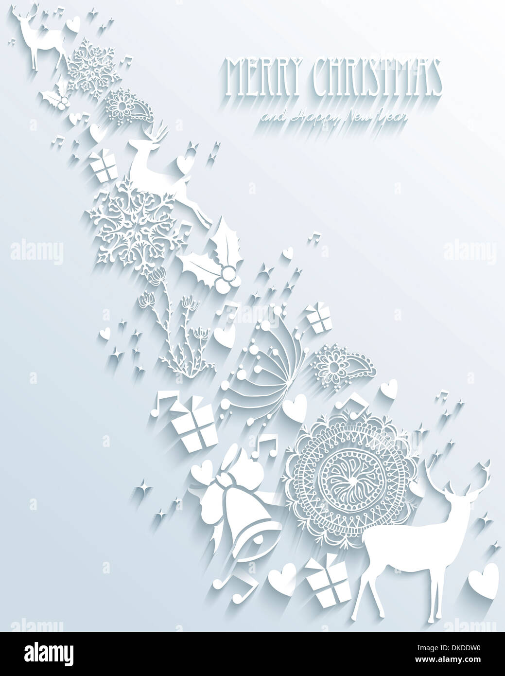 Trendy Christmas splash elements 3D white background. EPS10 vector file ...