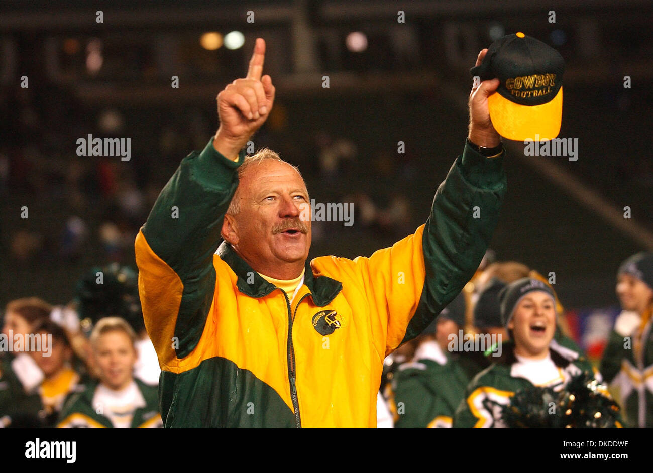 Dec 16, 2006; Carson, CA, USA; Canyon coach HARRY WELCH celebrates his ...