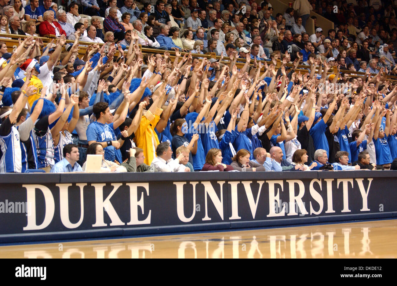 Dec 19, 2006; Durham, NC, USA; Duke University Fans known as the ...