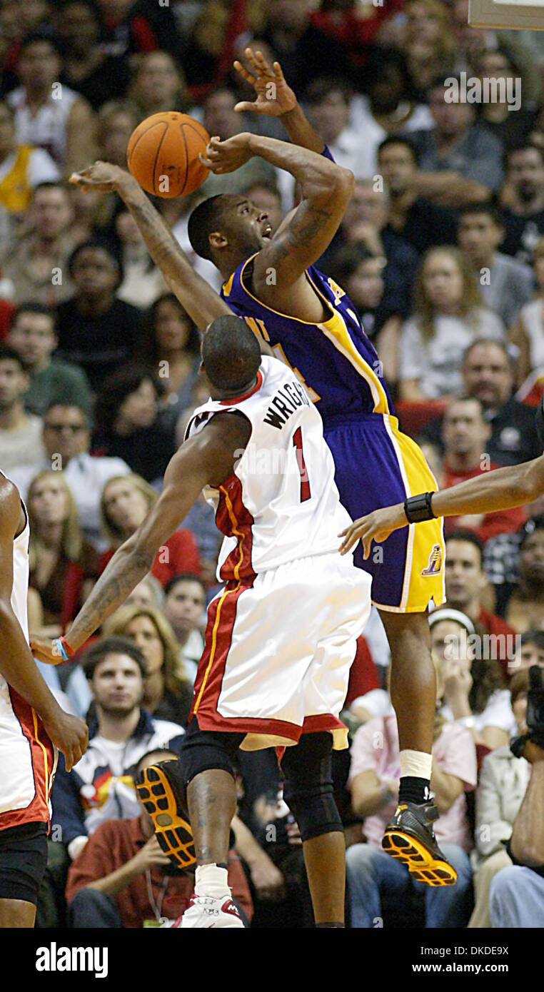 Dec 25, 2006; Miami, FL, USA; KOBE BRYANT of the Laker's has his shot ...