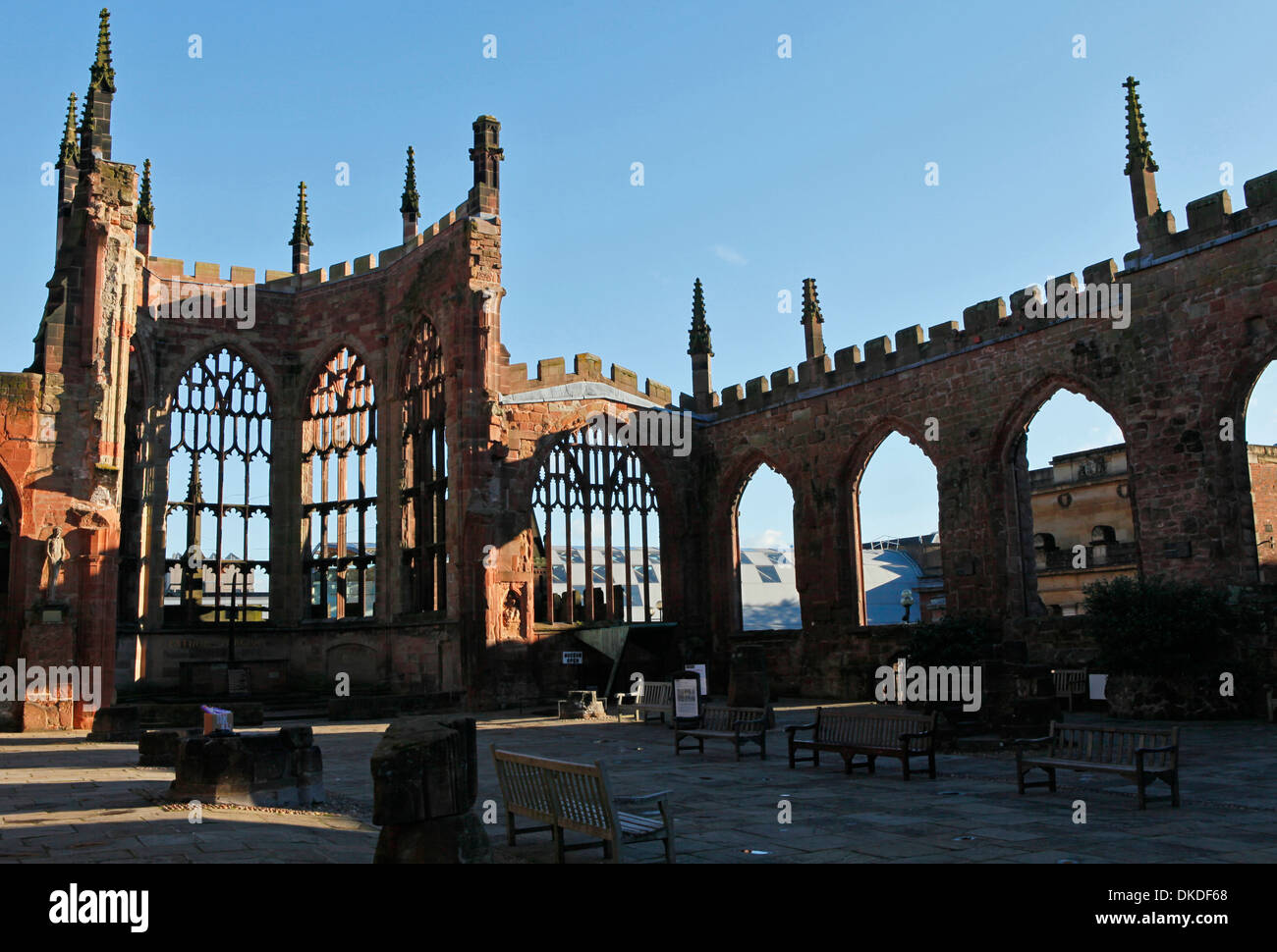 COVENTRY CATHEDRAL MEDIEVAL RUINS BOMBED DURING SECOND WORLD WAR Stock ...