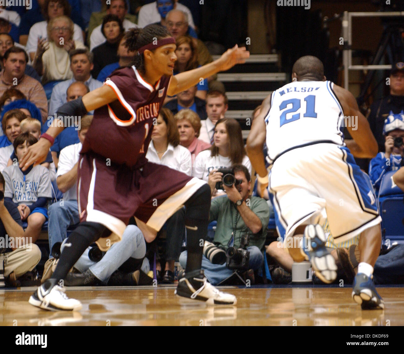 Jan 06, 2007; Durham, NC, USA; NCAA College Basketball Virginia Tech ...