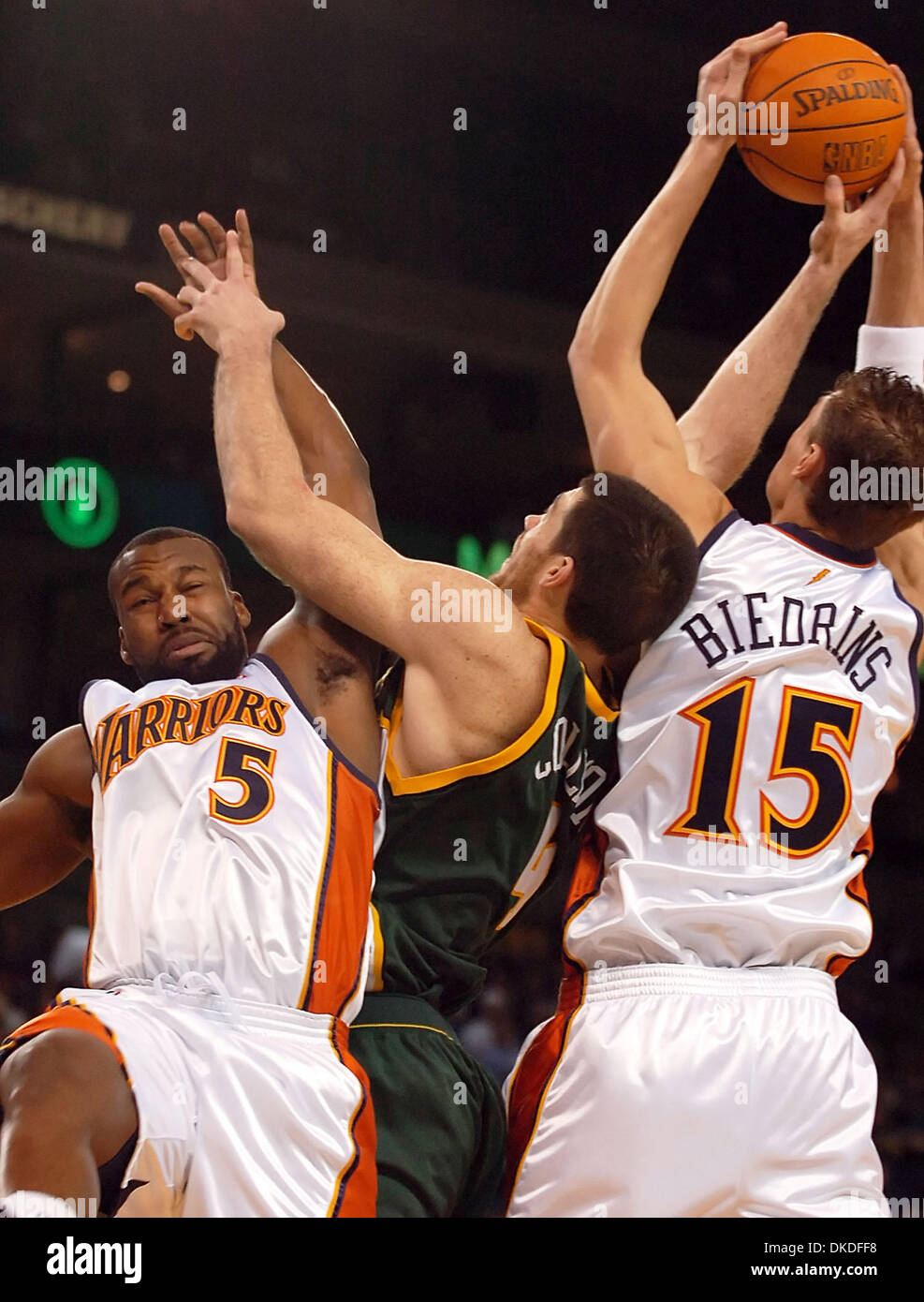 Golden state warriors andris biedrins hi-res stock photography and ...