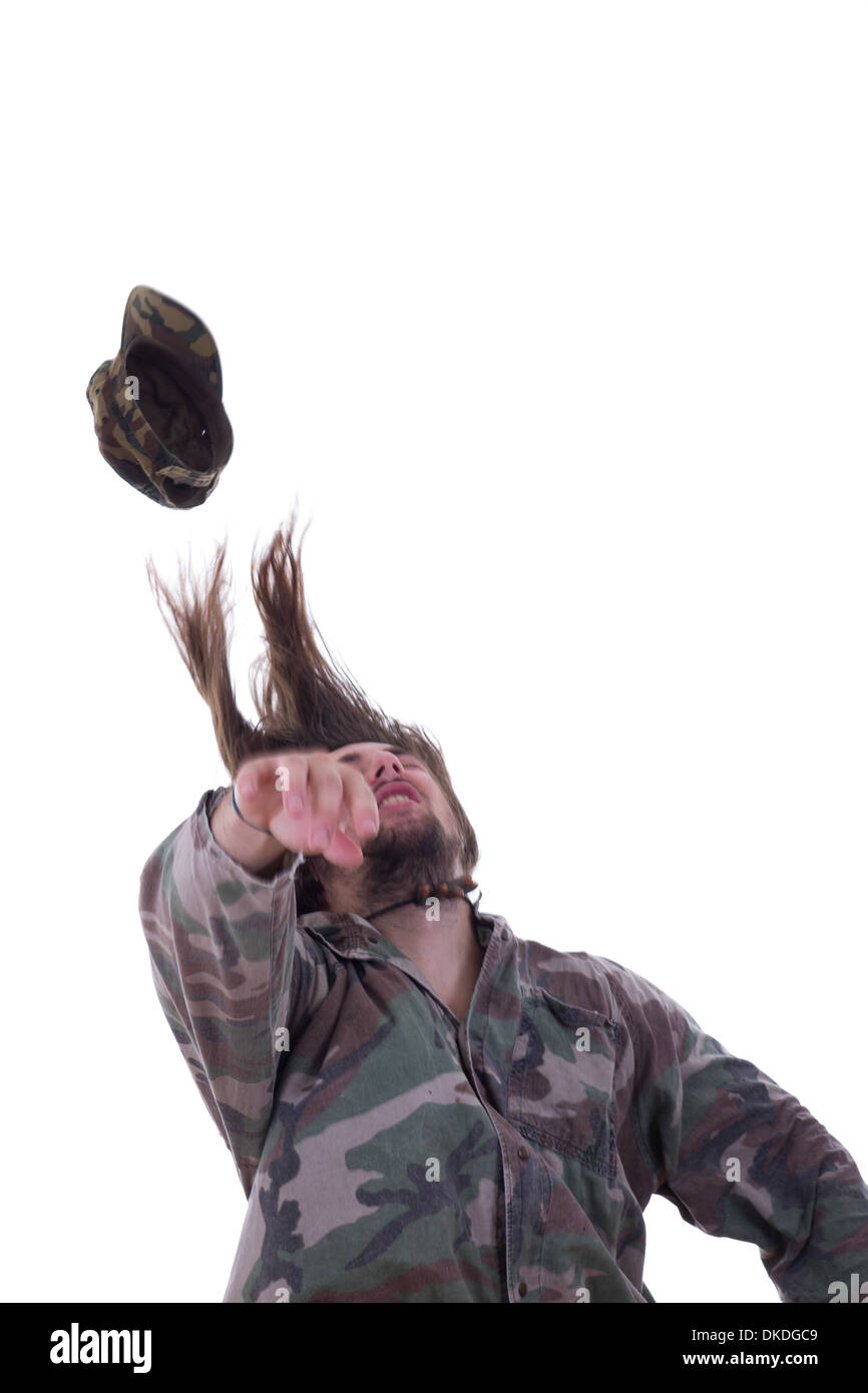 soldier combatant was hit and received a punch Stock Photo - Alamy