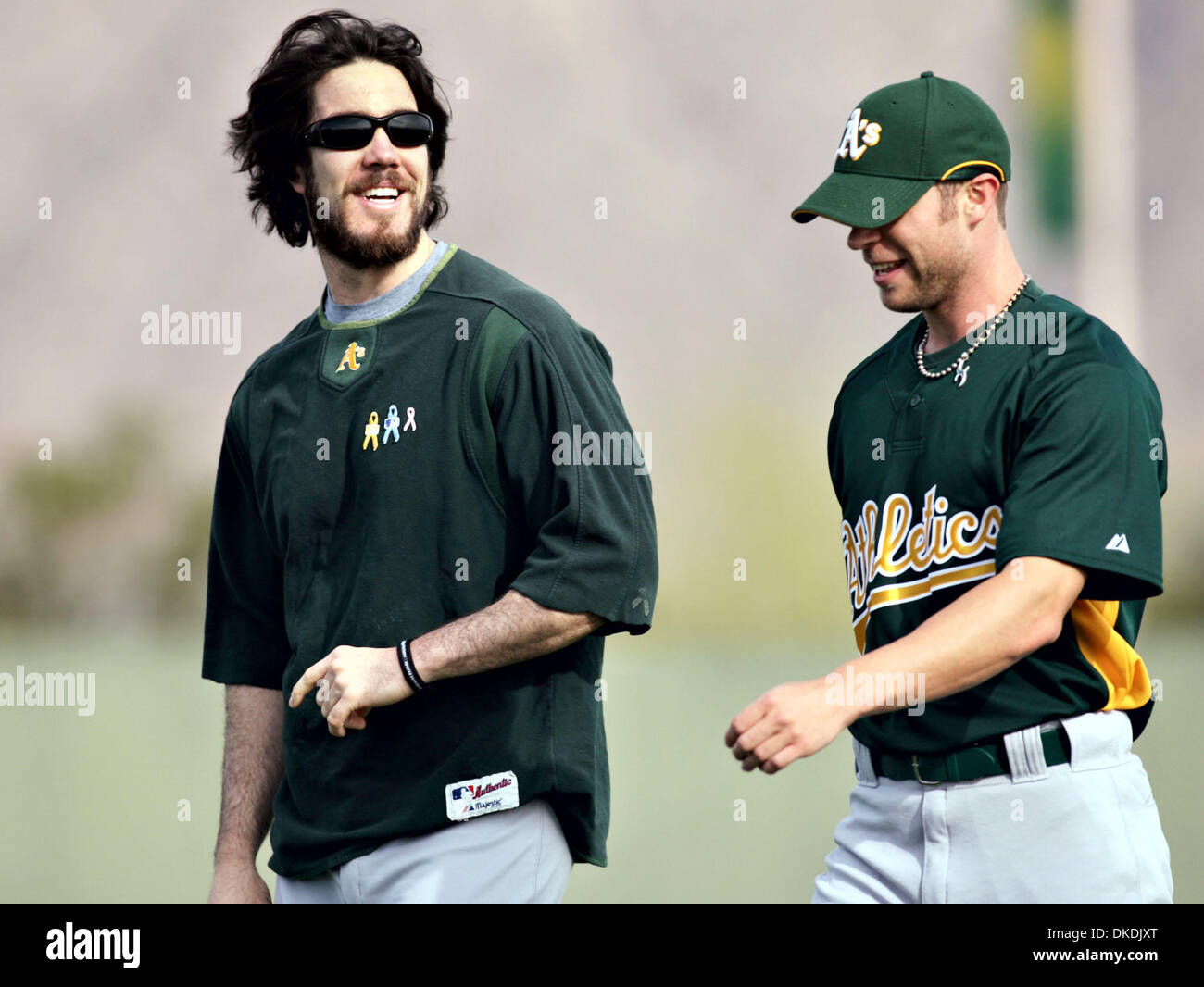 Feb 17, 2007 - Phoenix, AZ, USA - Oakland Athletics pitchers DAN HAREN ...