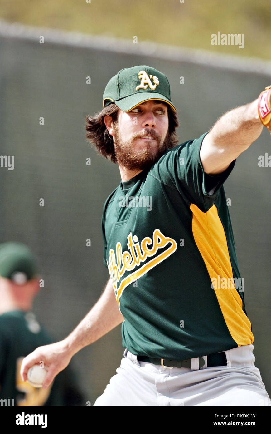 Feb 19, 2007 - Phoenix, AZ, USA - Oakland Athletics pitcher DAN HAREN ...