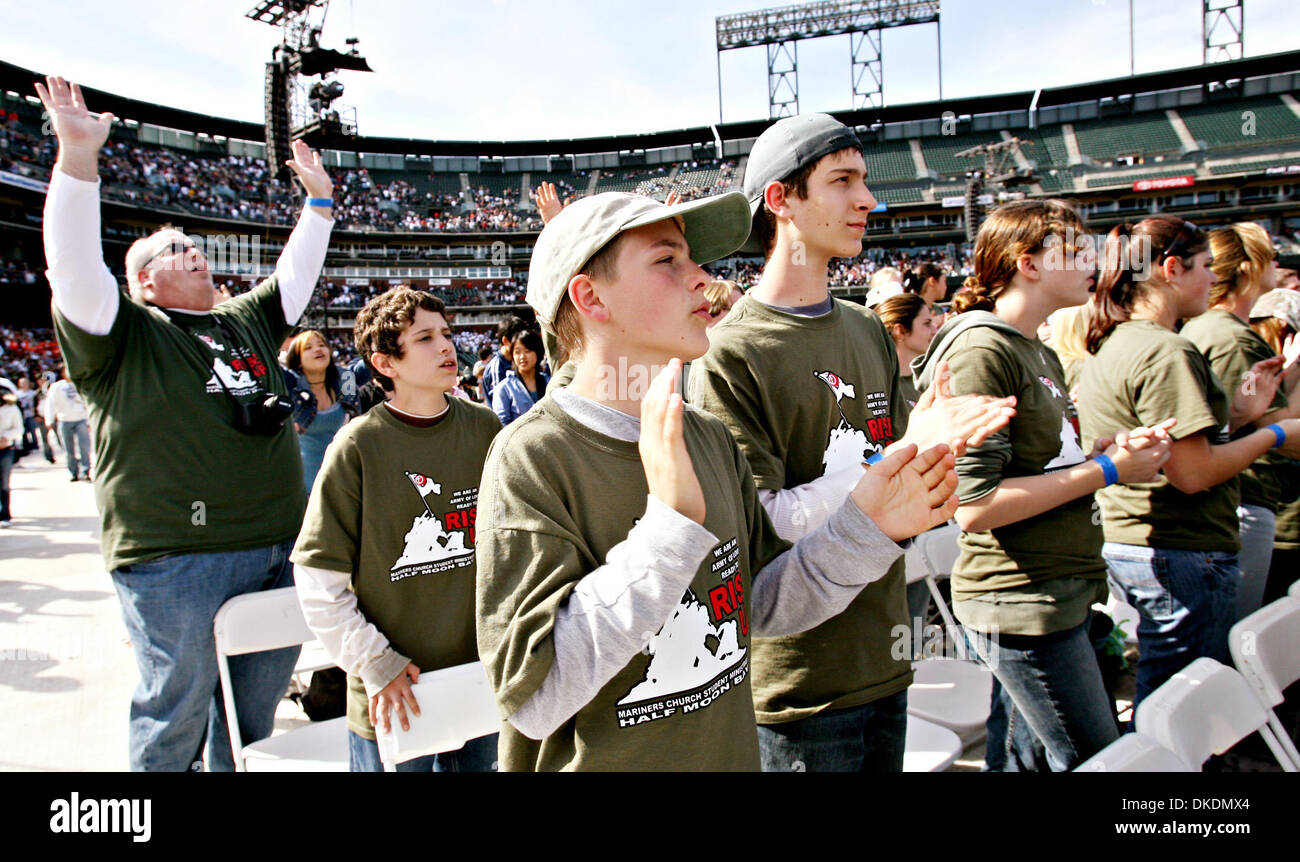 Members of Mariners Community Church in Half Moon Bay cheer as the ...