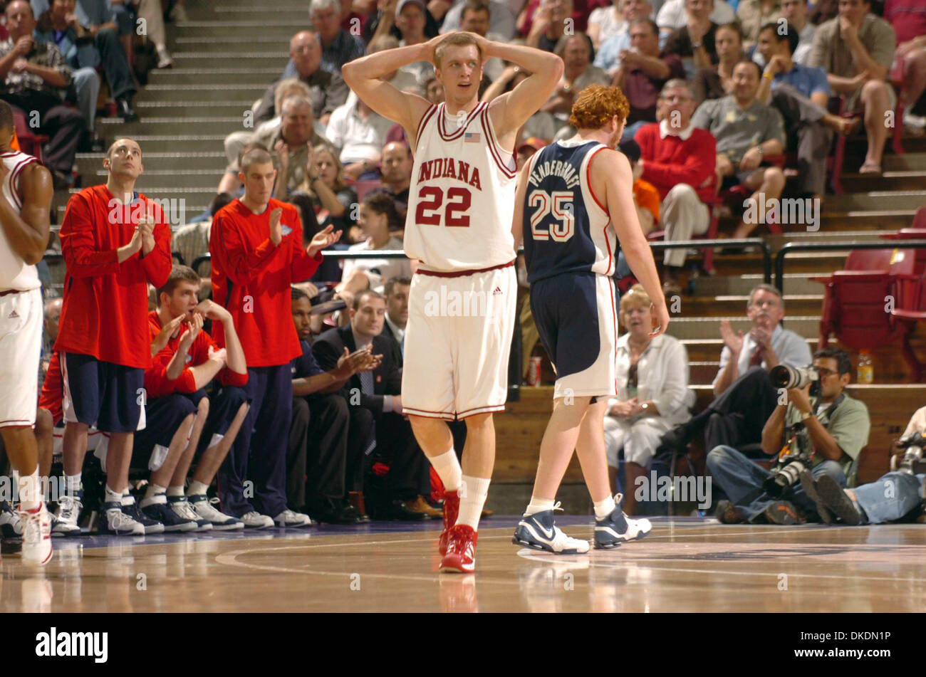 Mar 15, 2007 - Sacramento, CA, USA - Indiana's Lance Stemler reacts in ...