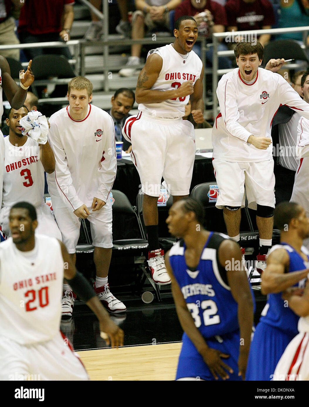 Mar 24, 2007 - San Antonio, TX, USA - Excited Ohio State bench led by ...
