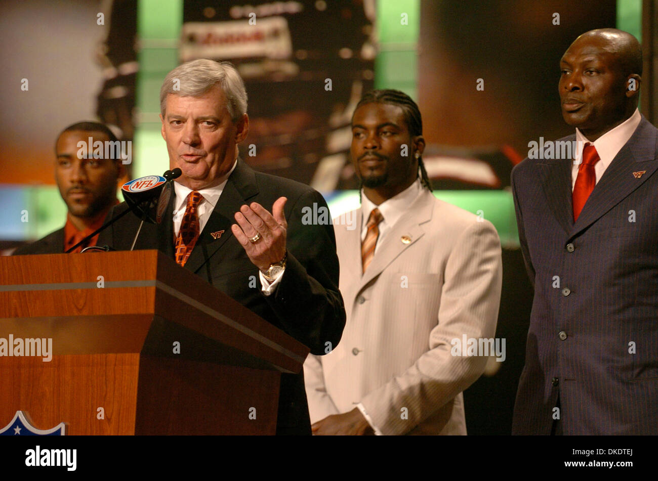 Apr 28, 2007 - Manhattan, NY, USA - Virginia Tech football head coach ...