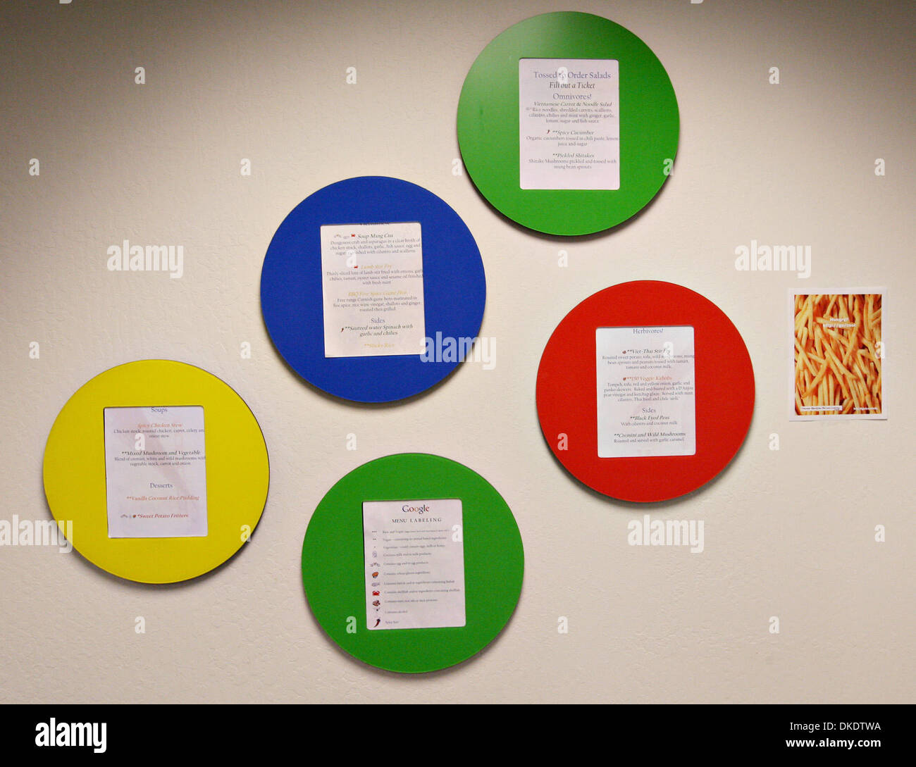 The menu for Cafe 150 on the Google campus in Mt. View Tuesday, May 1 ...