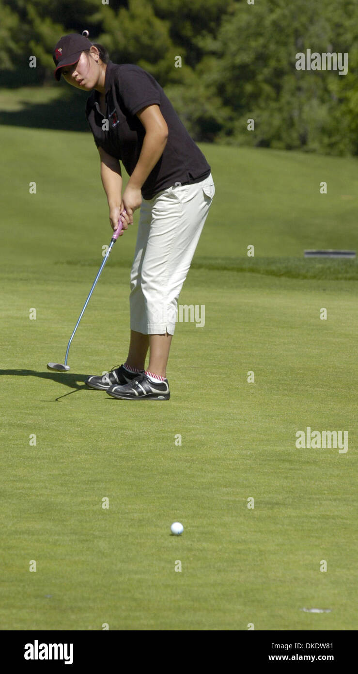 May 07, 2007 - Antioch, CA, USA - Albany High School's JOY KIM putts on ...