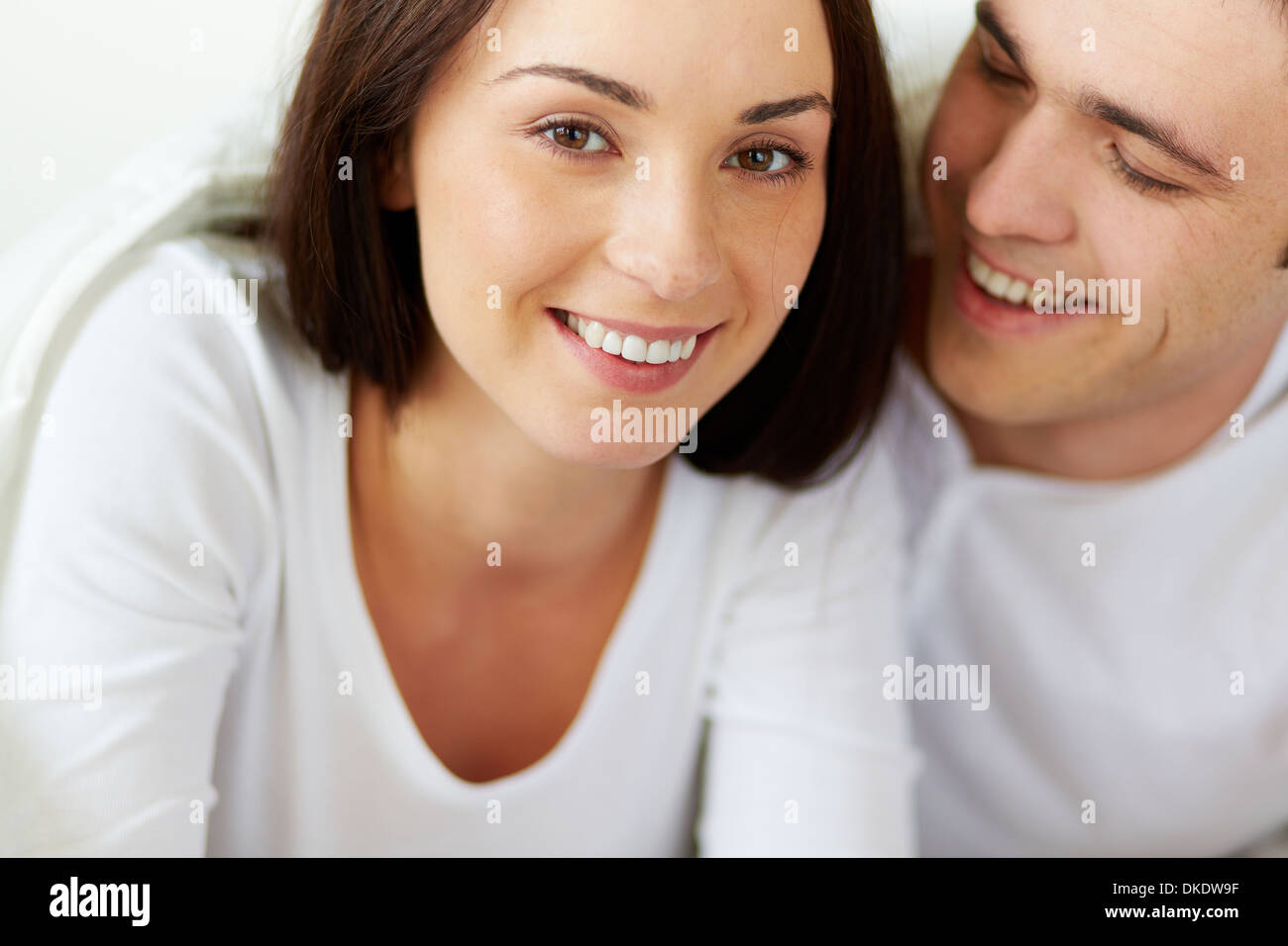 Portrait of smiling female with her husband near by Stock Photo - Alamy