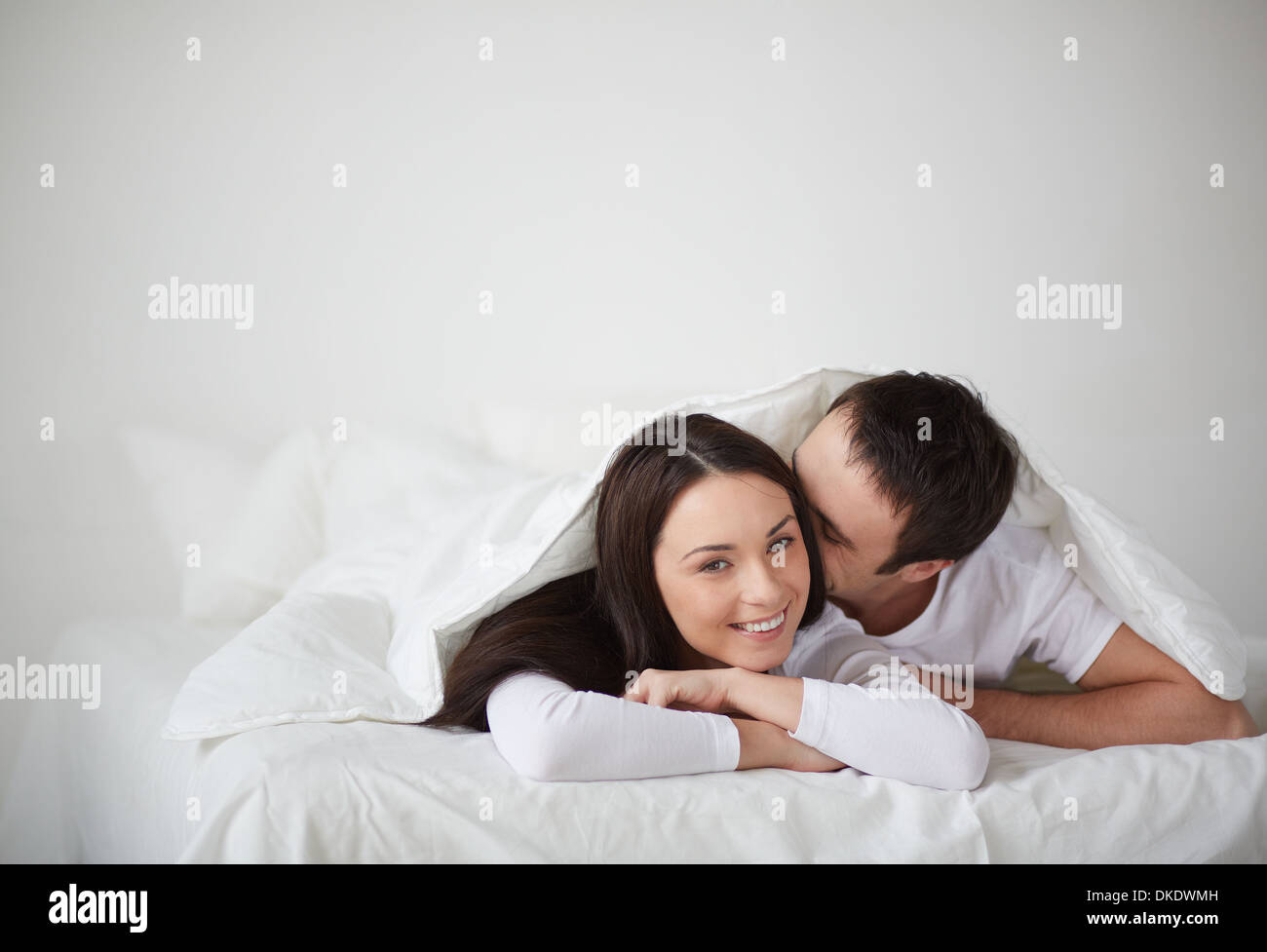 Amorous guy girl kissing in hi-res stock photography and images - Alamy
