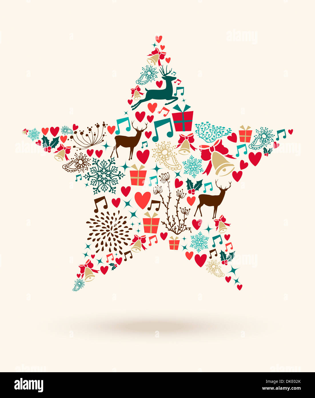 Christmas holiday colors elements star shape composition. EPS10 vector ...