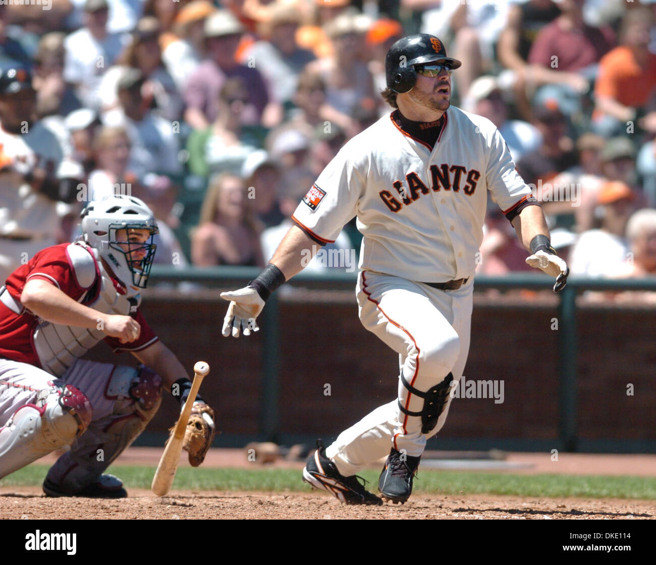 July 1st, 2007 - San Francisco, CA, USA - Diamondback catcher MIGUEL ...
