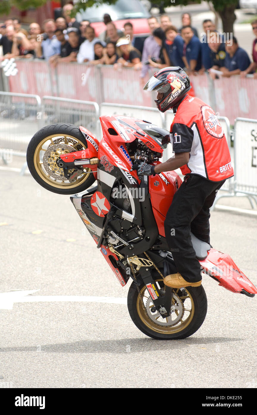 Jul 18, 2007 - Milpitas, CA, USA - Stunt rider JASON BRITTON of Team No ...