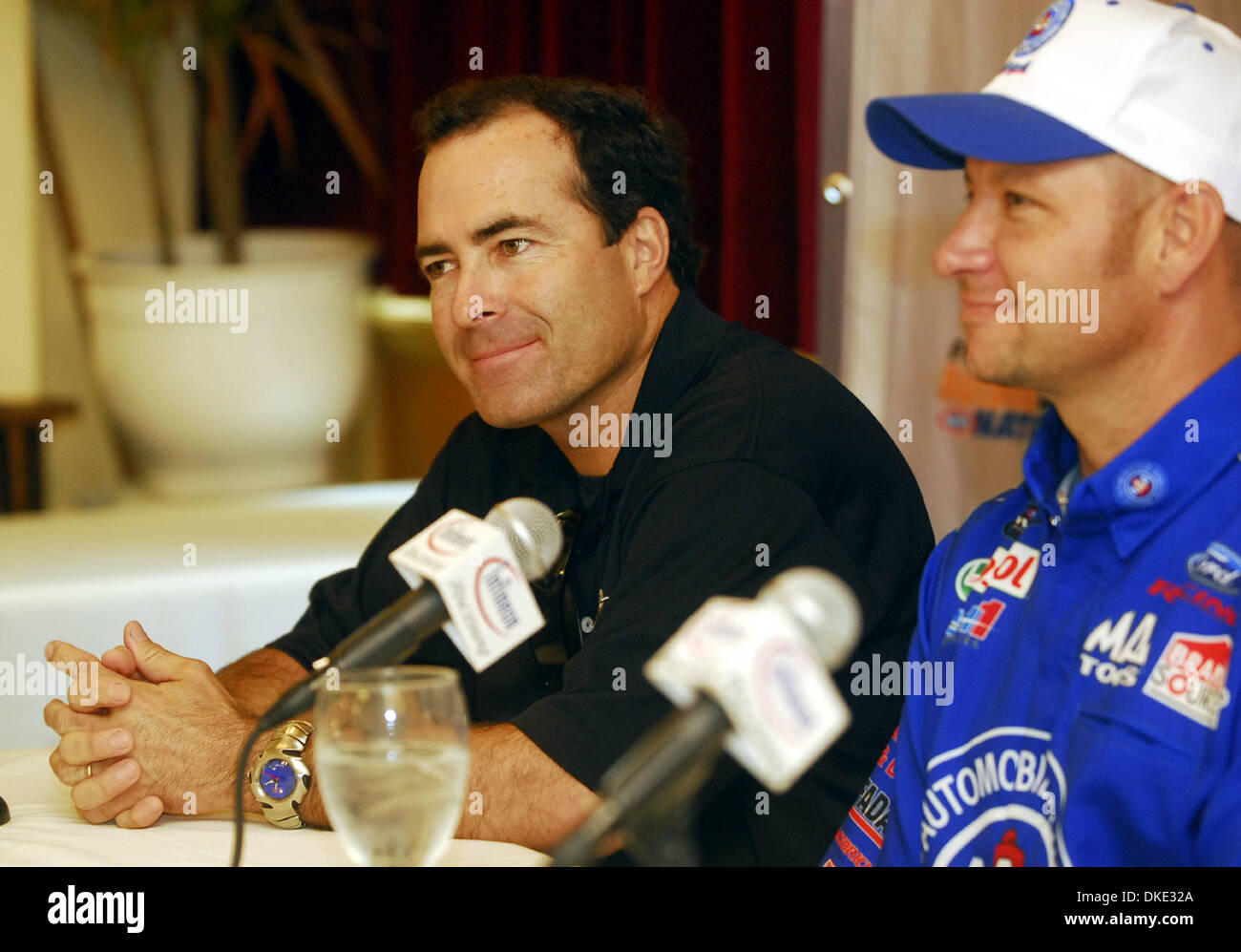 NHRA Funny Car driver Ron Capps, left, and Robert Hight, right, appear ...