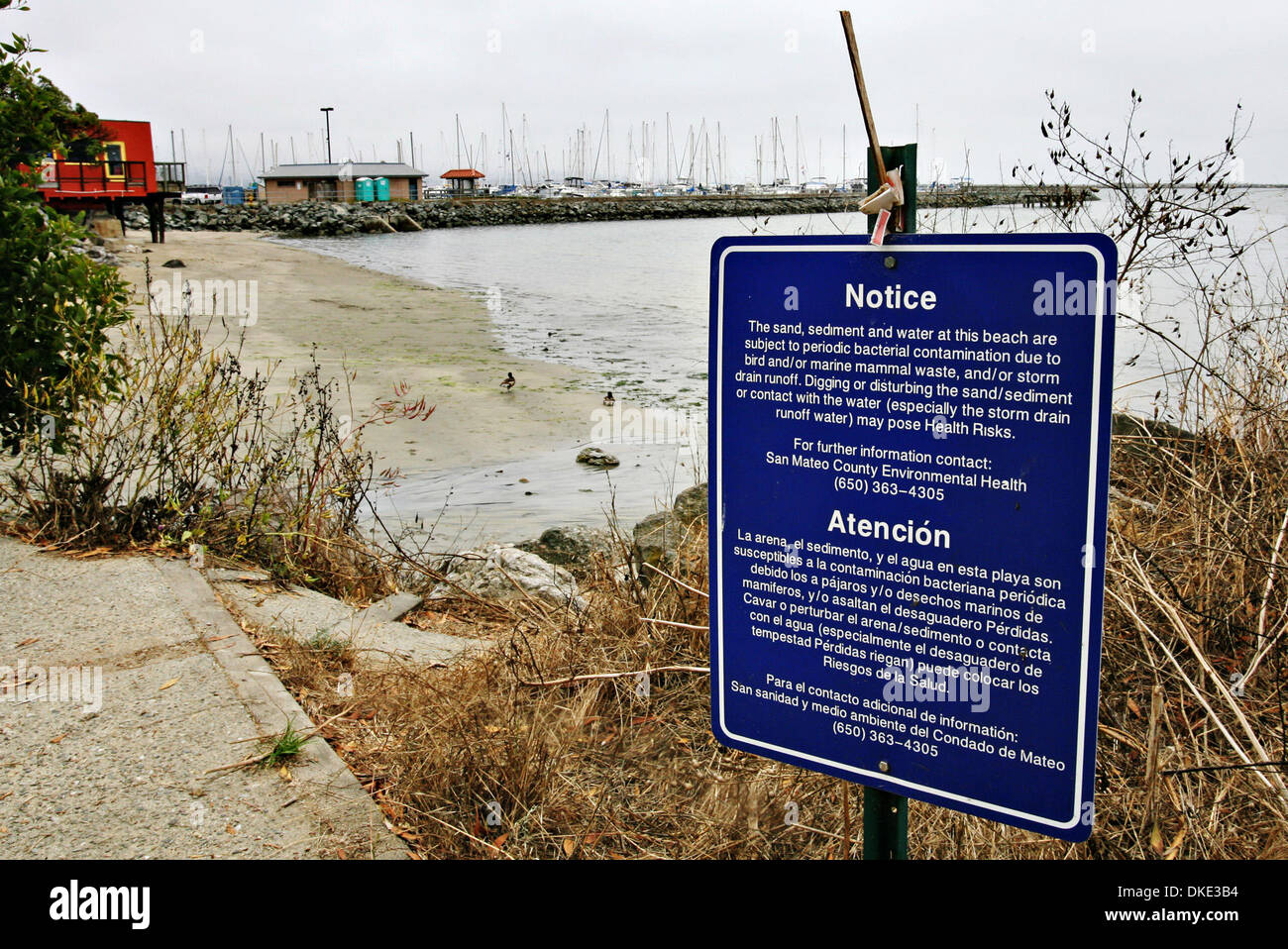 High bacteria levels warning sign hi-res stock photography and images ...