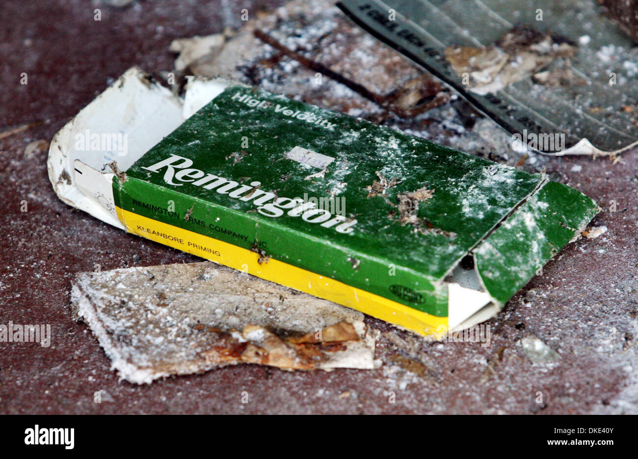 An empty box of bullets at the old Sharp Park Rifle Range in Pacifica ...