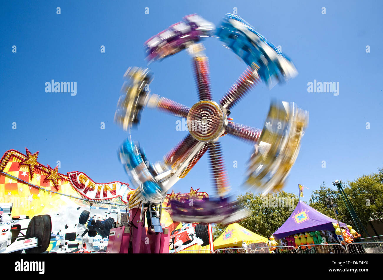 The Spin Out ride , at the San Mateo County Fair , Saturday, August 18 ...