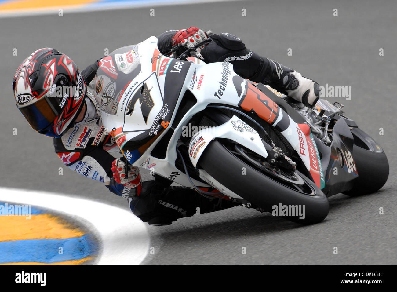 Spain's Carlos Checa during the first Free Practice session at Le Mans ...
