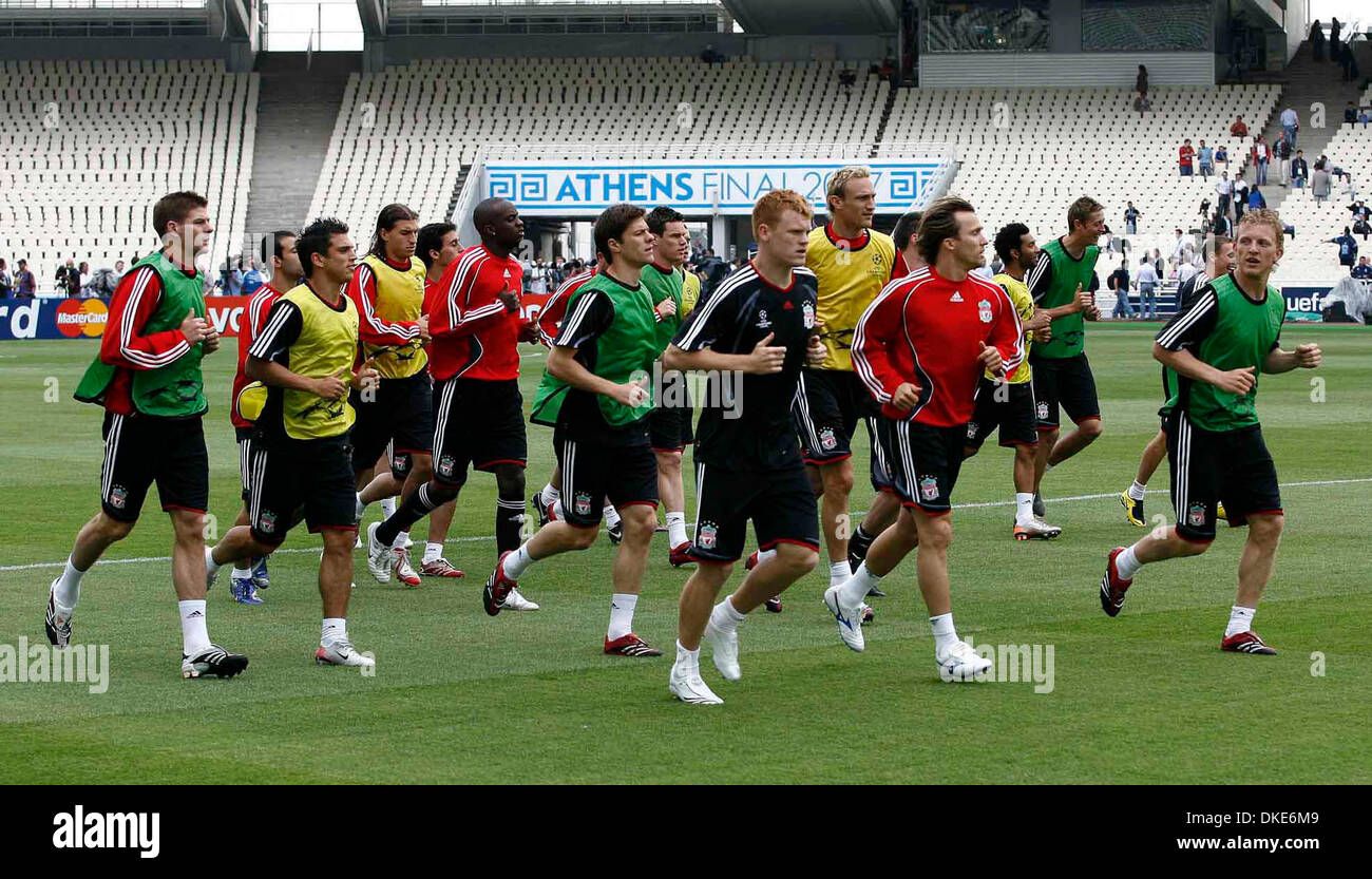 Liverpool train at the Olympic stadium (Credit Image: © PHOTOGRAPHER ...