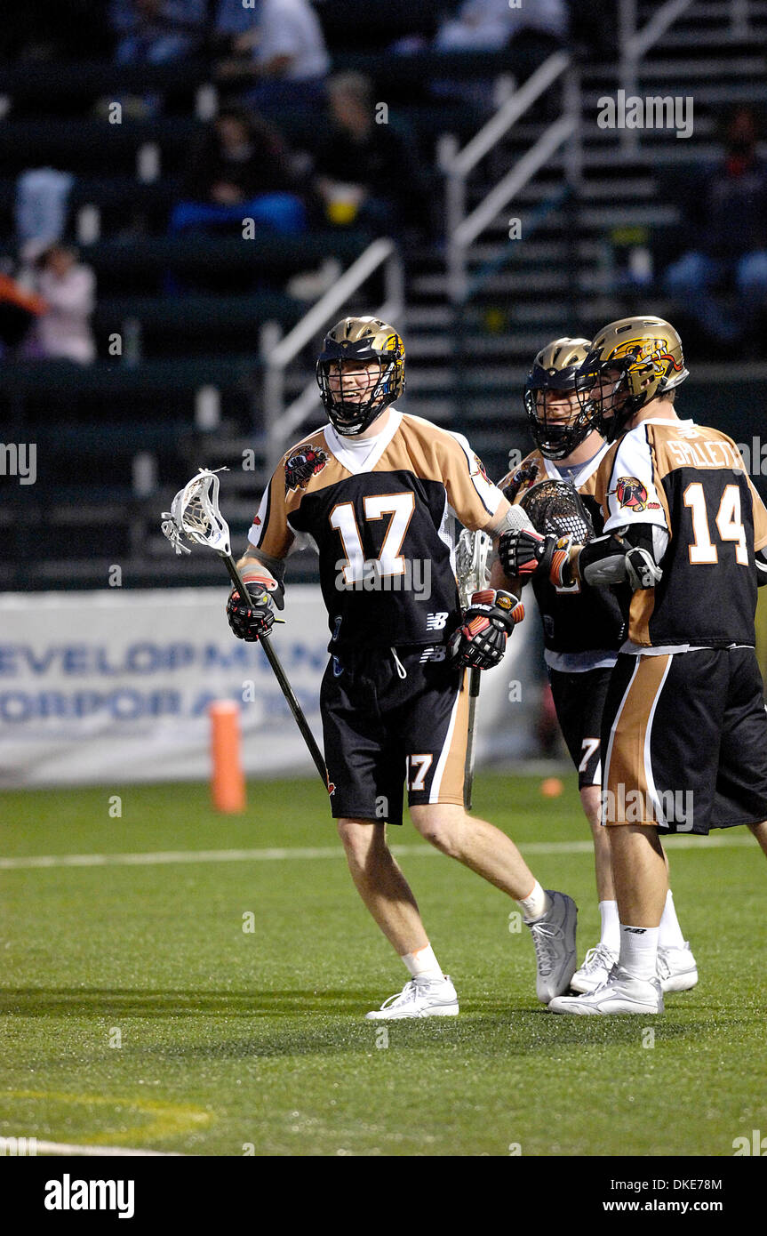 June 23, 2007: Rochester Rattler Brodie Merrill (#17) celebrates after ...
