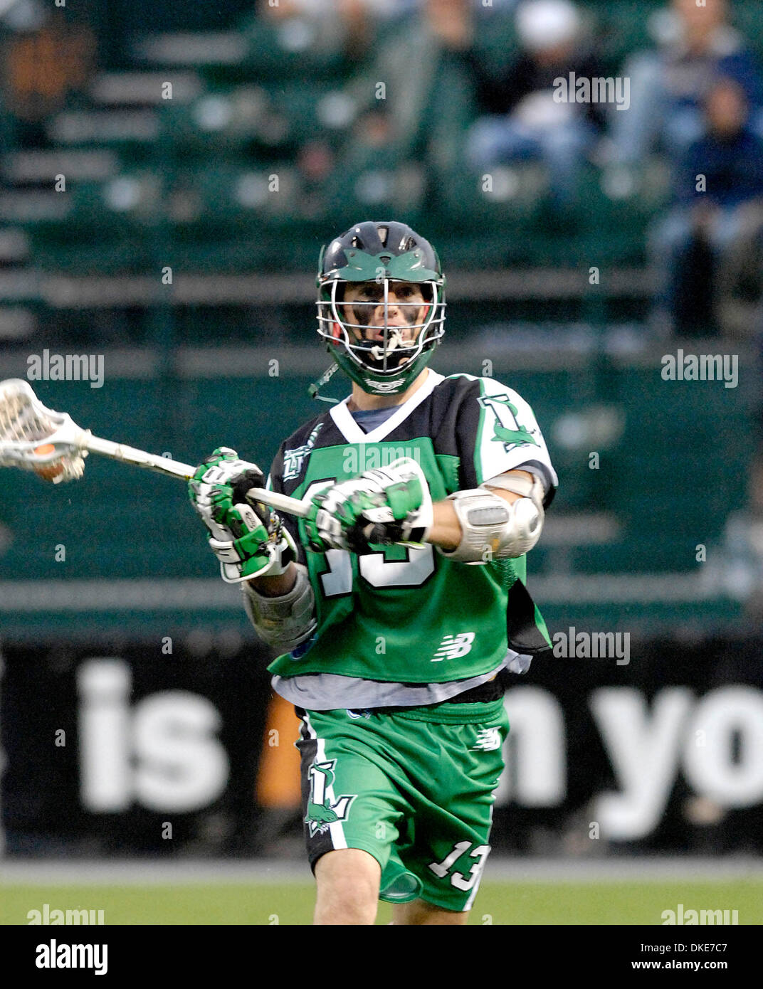 July 14, 2007: Long Island Lizards (#13) Stephen Berger in action ...