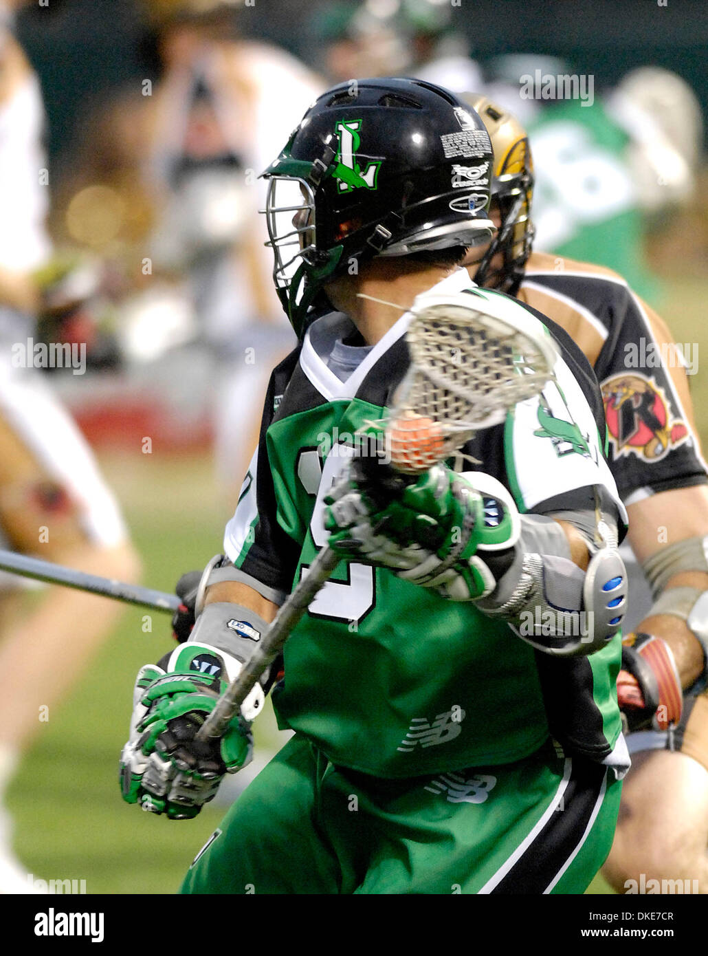 July 14, 2007: Long Island Lizards Mark Millon on the attack against ...