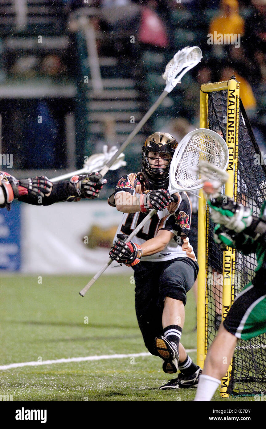 July 14, 2007: Rochester Rattlers goalie Mike Levin in action against ...