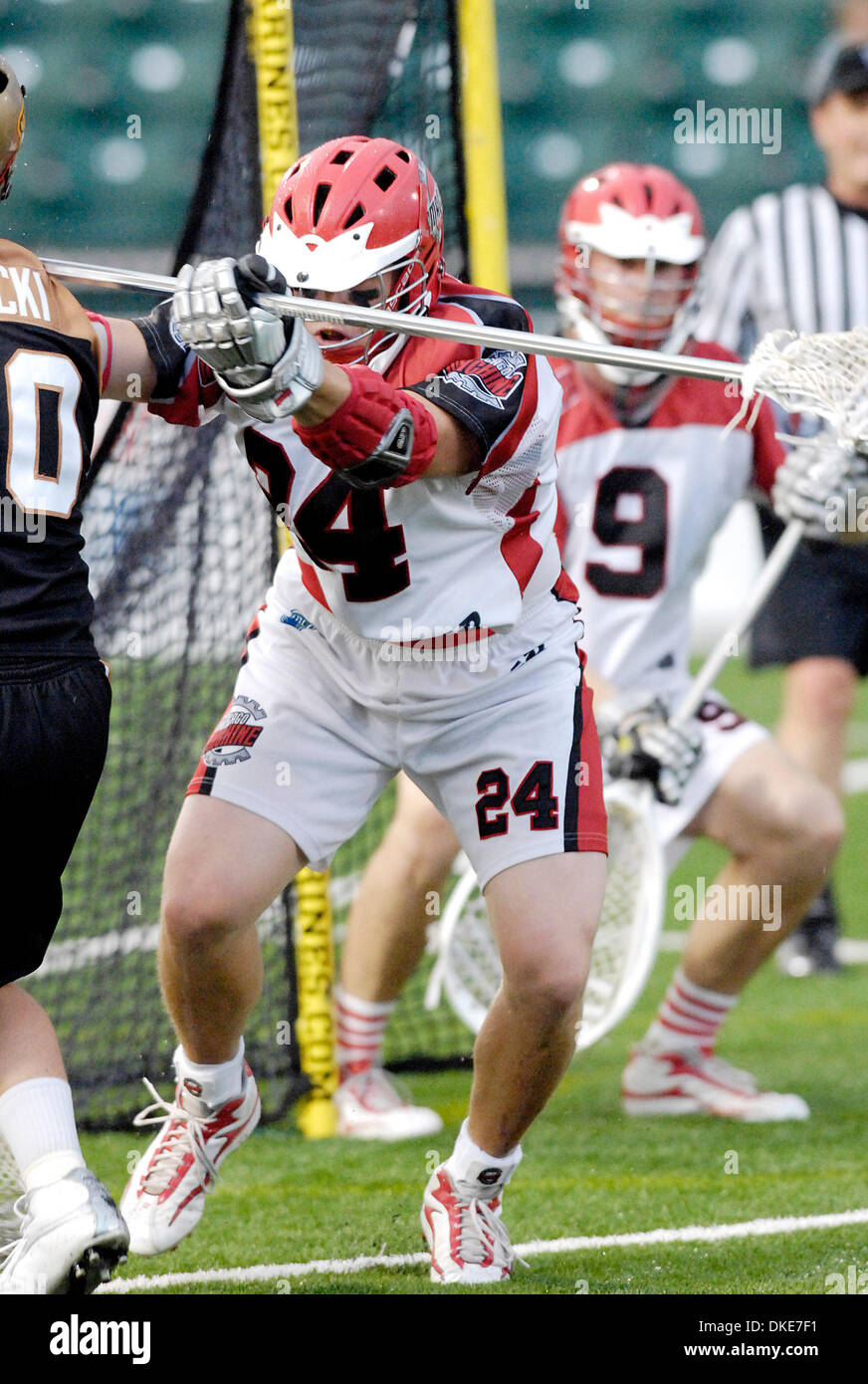 July 27, 2007: MLL - Chicago Machine defenseman Steve Whittenberg (#24 ...