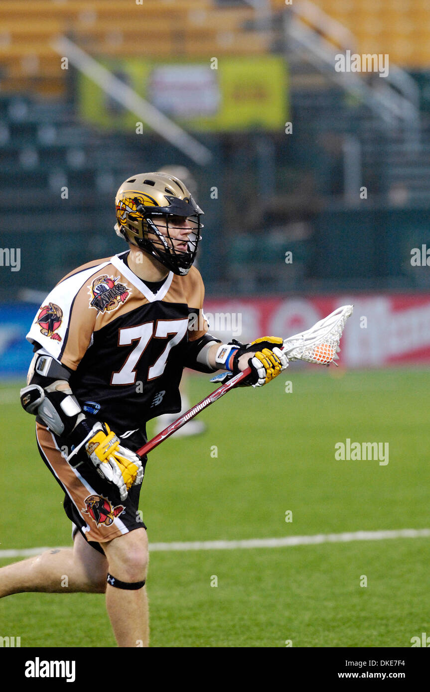 July 27, 2007: MLL - Rochester Rattler midfielder Colin Doyle (#77) in ...