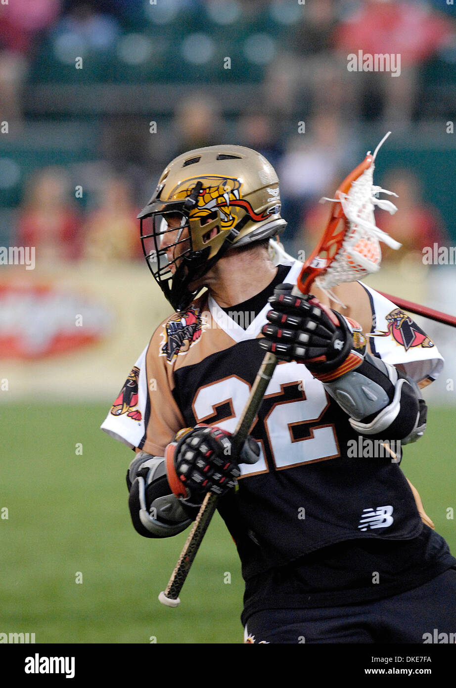 July 27, 2007: MLL - Rochester Rattler midfielder Casey Powell (#22) in ...