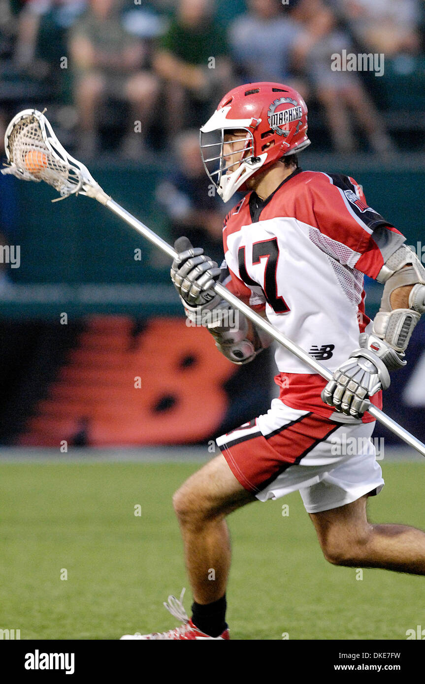 July 27, 2007: MLL - Chicago Machine defenseman Jake Deane (#17) in ...
