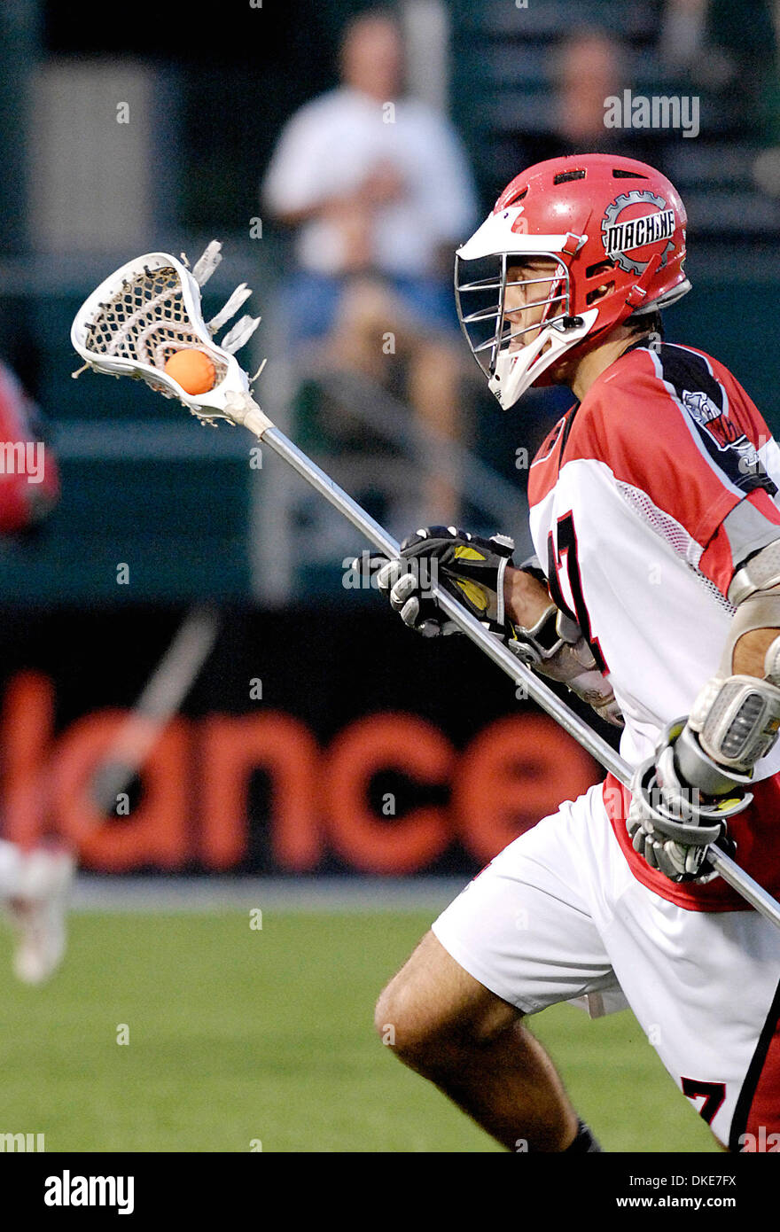 July 27, 2007: MLL - Chicago Machine defenseman Jake Deane (#17) in ...