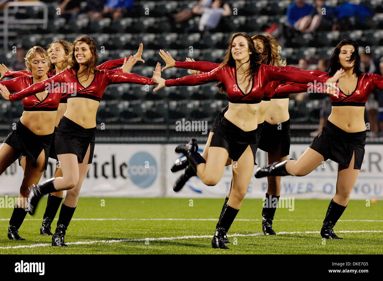 July 27, 2007: MLL - Members of the Rochester Rattlers Venom Dance Team ...